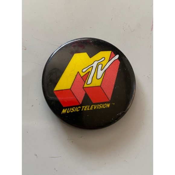 MTV | Accessories | Vintage 986 Mtv Logo Music Television Button Pin ...